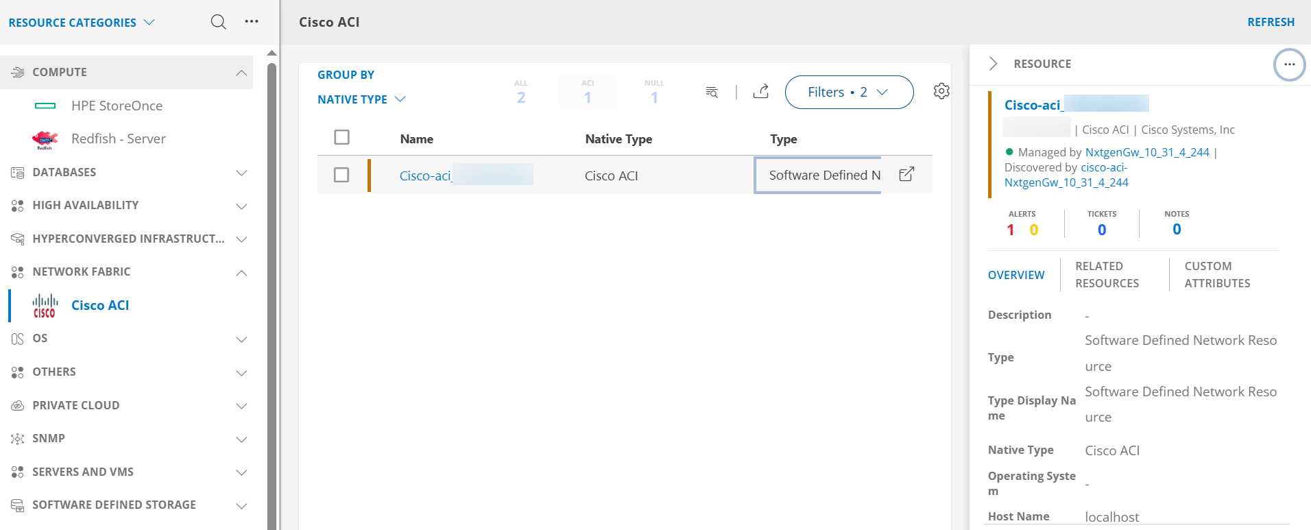 Cisco ACI | OpsRamp Documentation